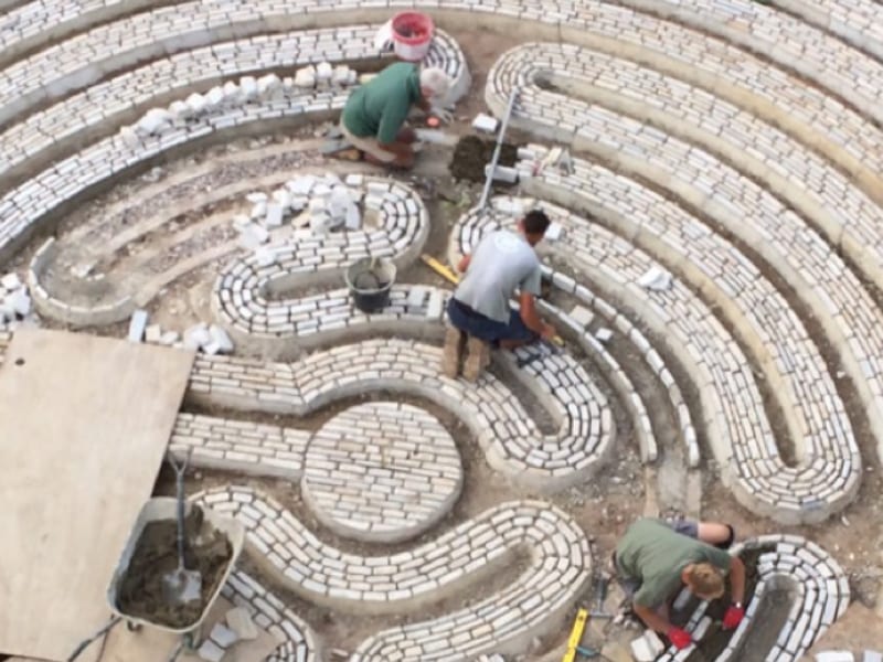Beautiful Stone labyrinth created using Pro-Joint V75-WT – The Paving ...